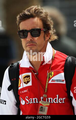 Bahrain. 4th April 2014. Fernando Alonso (ESP) #14 Scuderia Ferrari ...