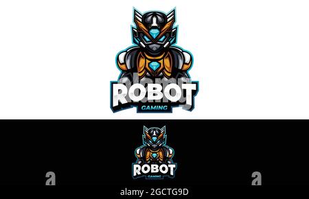 Robot Gaming Logo Illustration Stock Vector Image & Art - Alamy