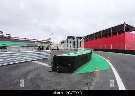 Turn 2 detail. Brazilian Grand Prix, Thursday 6th November 2014. Sao ...