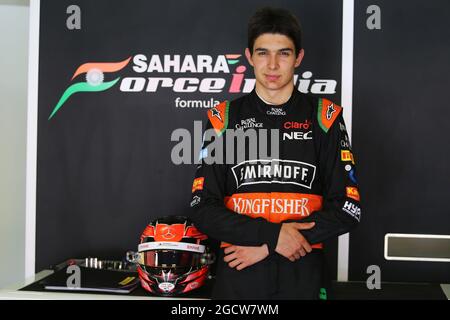 Force India driver Esteban Ocon (31) of France during the test of F1 ...