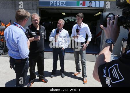 Sky Sports racing presenter Robert Cooper at Chepstow Racecourse Stock ...
