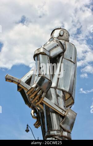 Statue of the Tin Man from the Wizard of Oz in Oz Park in Chicago, IL ...