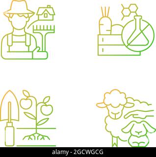Work on farm linear icons set Stock Vector Image & Art - Alamy