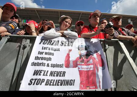 Ferrari banner. Spanish Grand Prix, Sunday 11th May 2014. Barcelona ...