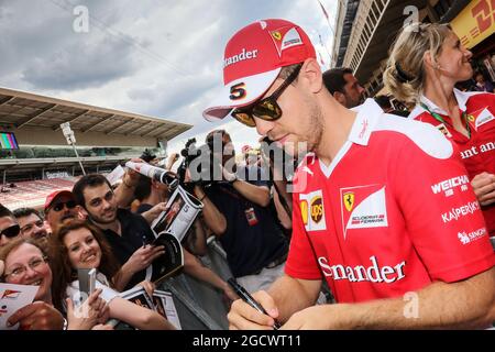 Ferrari banner. Spanish Grand Prix, Sunday 11th May 2014. Barcelona ...