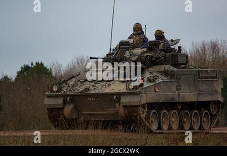 British army Warrior FV510 light infantry fighting vehicle tank in ...