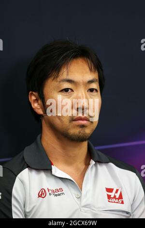 Ayao Komatsu (JPN) Haas F1 Team Principal in the FIA Press Conference ...