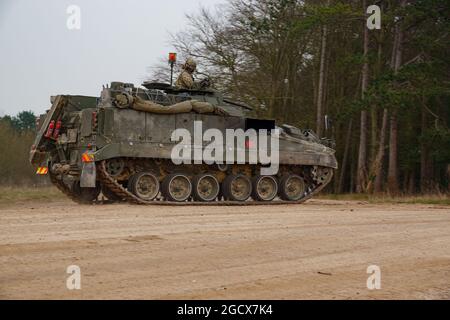 British army FV512 Warrior Mechanized Combat Repair Vehicle (MCRV) on ...