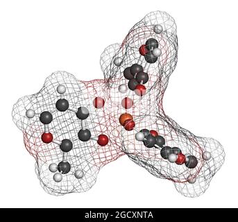 Ferric maltol iron deficiency drug molecule. Skeletal formula Stock ...