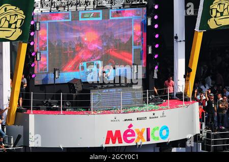 The podium turned DJ stage. Mexican Grand Prix, Sunday 29th October ...