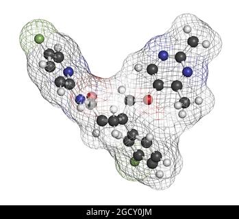 Lemborexant insomnia drug molecule. 3D rendering Stock Photo - Alamy