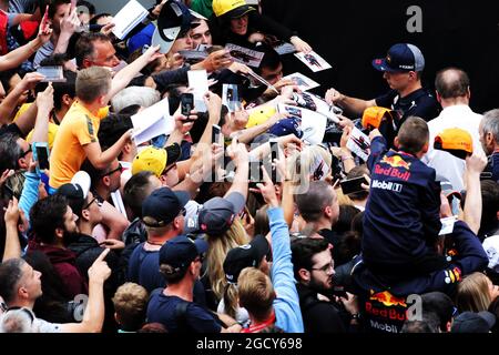 BARCELONA - Max Verstappen signs a fan's shirt after qualifying for the ...
