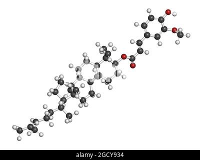 Cycloartenyl ferulate or oryzanol A molecule. Major component of gamma ...