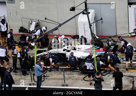 Williams practices a pit stop. Austrian Grand Prix, Friday 29th June ...