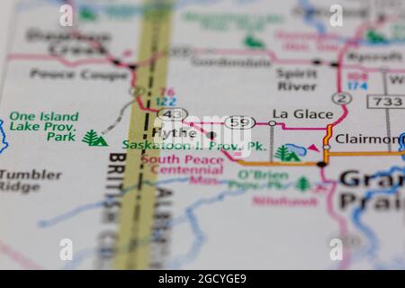 Hythe Shown on a Geography map or road map Stock Photo - Alamy