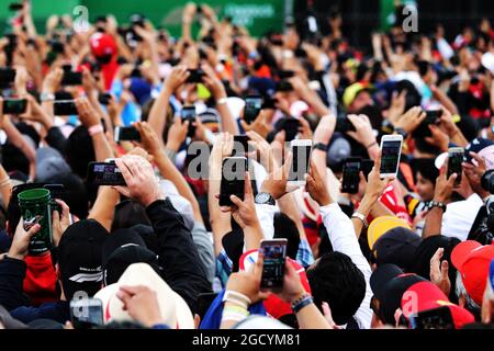 Fans at the podium. Mexican Grand Prix, Sunday 29th October 2017 ...