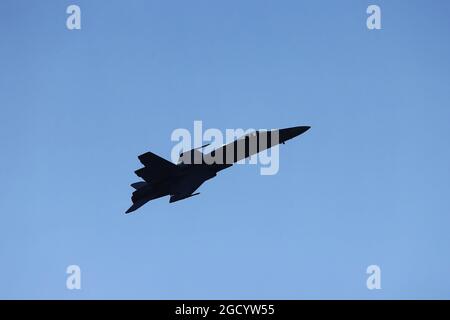 Atmosphere - jet fighter plane. Australian Grand Prix, Saturday 16th ...