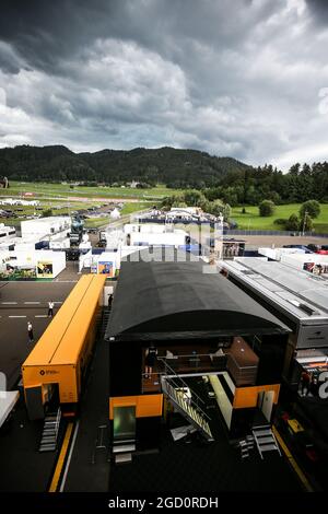 Renault F1 Team trucks in the paddock. Austrian Grand Prix, Wednesday ...