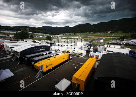 Renault F1 Team trucks in the paddock. Austrian Grand Prix, Wednesday ...