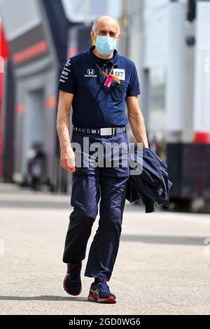 Franz Tost (AUT) AlphaTauri Team Principal in the FIA Press Conference ...