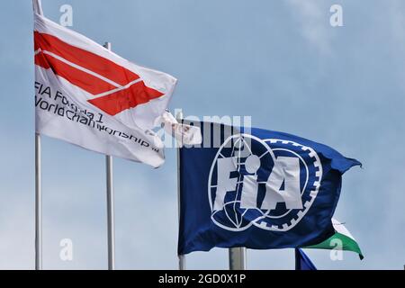 Circuit atmosphere - flags. Hungarian Grand Prix, Sunday 19th July 2020 ...