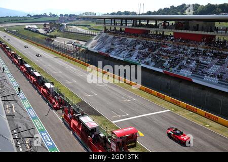Mercedes' Valtteri Bottas behind the safety car during the 2018 British ...