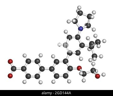 Trifarotene acne drug molecule. 3D rendering Stock Photo - Alamy