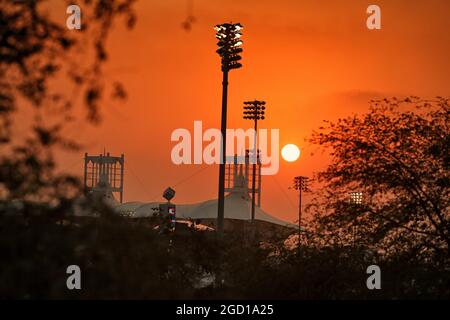 Circuit atmosphere - sunset over the track. Sakhir Grand Prix, Thursday ...