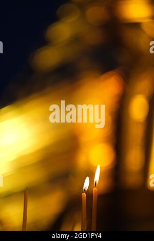 Flame of a candle, out of focus, abstract Stock Photo - Alamy