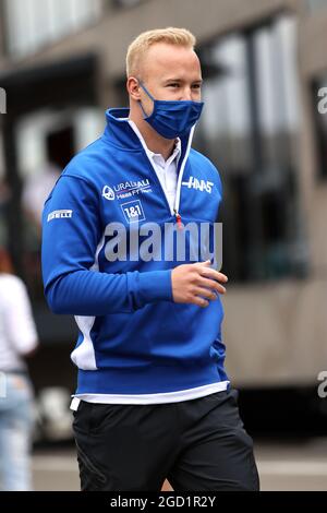 Nikita Mazepin (RUS) Haas F1 Team VF-21 in the pits. Steiermark Grand ...
