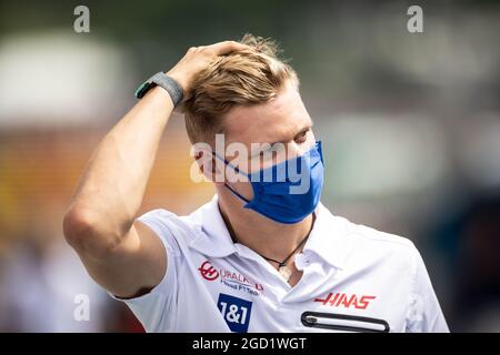 Mick Schumacher (GER) Haas F1 Team on the drivers parade. 23.10.2022 ...