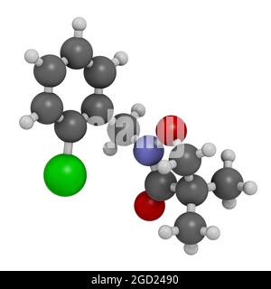 Clomazone herbicide molecule. 3D rendering Stock Photo - Alamy
