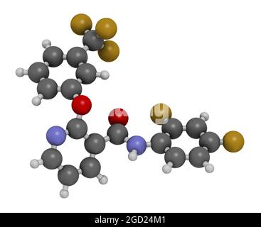 Diflufenican herbicide molecule. 3D rendering Stock Photo - Alamy