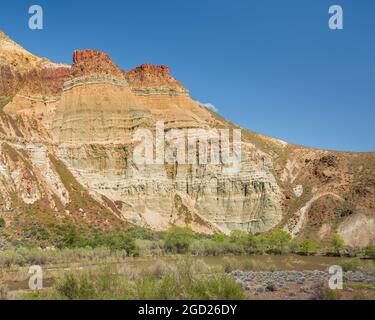 Cathedral Rock and the John Day River in the Sheep Rock Unit of John ...
