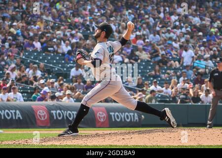 Miami Marlins pitcher Anthony Bender (55) pitching during an MLB Spring ...