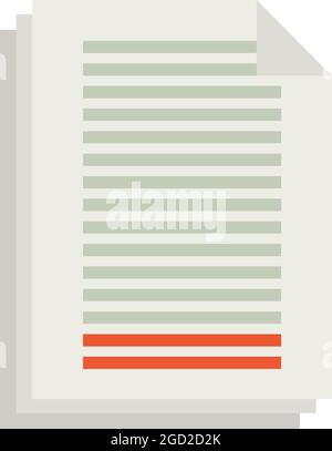 Conclusion papers icon. Flat illustration of conclusion papers vector ...