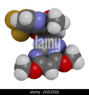 Pyroxsulam herbicide molecule. 3D rendering Stock Photo - Alamy