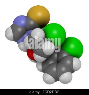 Prothioconazole fungicide molecule. 3D rendering Stock Photo - Alamy
