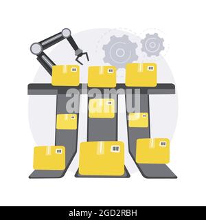 Sortation systems abstract concept vector illustration. Product ...