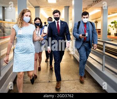 U.S. Senator Jon Ossoff (D-GA) speaking at a Senate Homeland Security ...