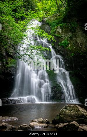 Spruce Flats Falls waterfall in the Great Smoky Mountain National Park ...