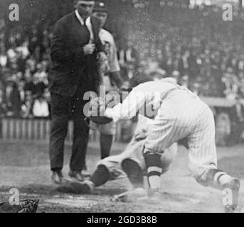 Archival Photo: Umpire ready to make the call as Washington catcher ...