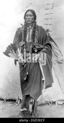 Portrait of the Comanche Chief Quanah Parker and his wife after his ...