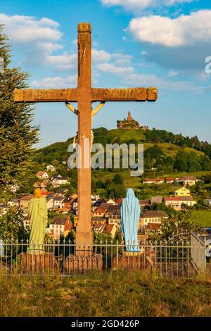 FRANCE, MOSELLE (57), DABO, THE CALVARY AND DABO ROCK Stock Photo - Alamy