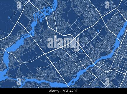 Laval map. Detailed map of Laval city administrative area. Cityscape ...