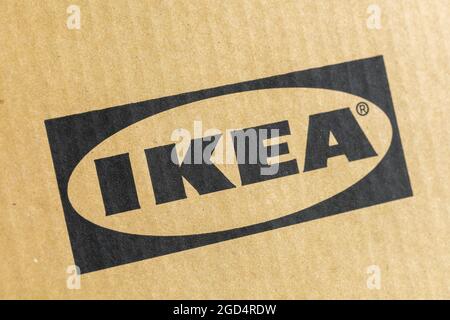 Kiev, Ukraine May 21, 2021: Children play on the city children's sports ...