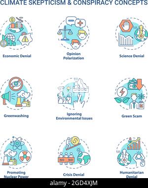 Climate scepticism concept icon Stock Vector Image & Art - Alamy