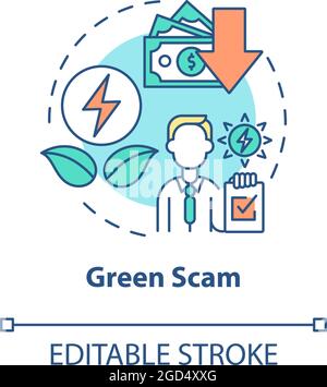 Climate conspiracy theory and green scam word concepts banner Stock ...