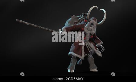 Krampus 3d render for illustration Stock Photo - Alamy