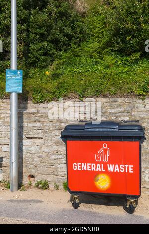 General waste and rubbish for skip use sign Stock Photo - Alamy